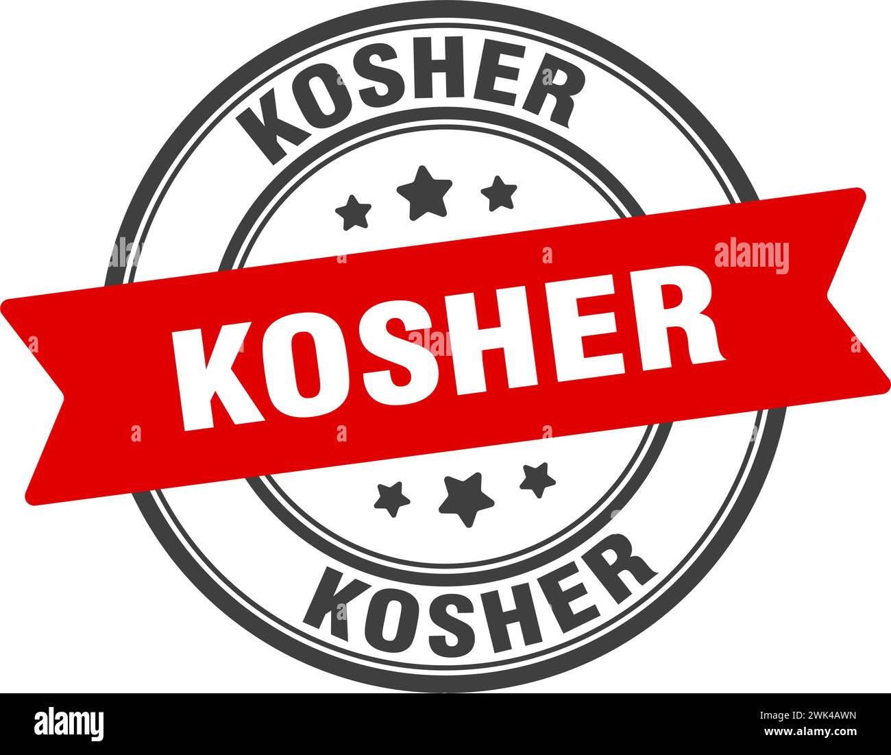 kosher stamp. kosher round sign. label on transparent background Stock ...