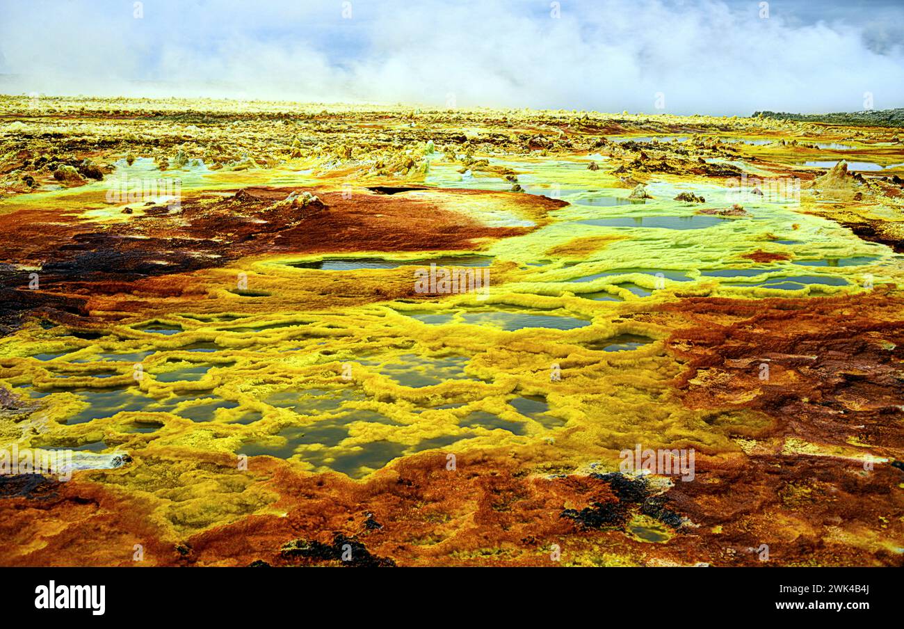 The Danakil desert, in north-eastern Ethiopia, inhabited by a few Afar ...