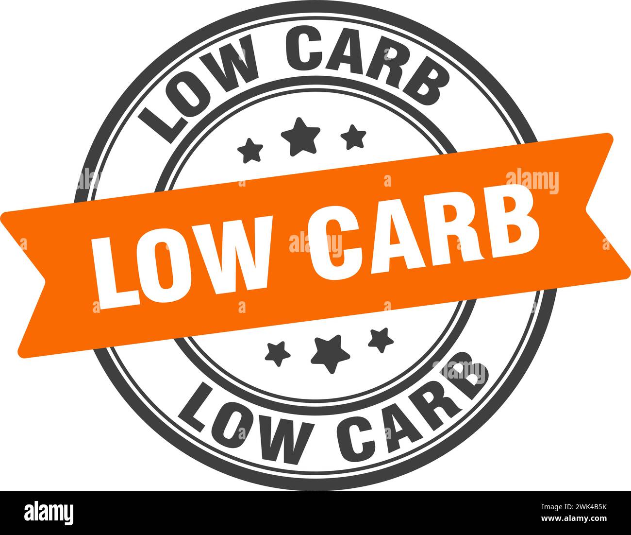 low carb stamp. low carb round sign. label on transparent background ...