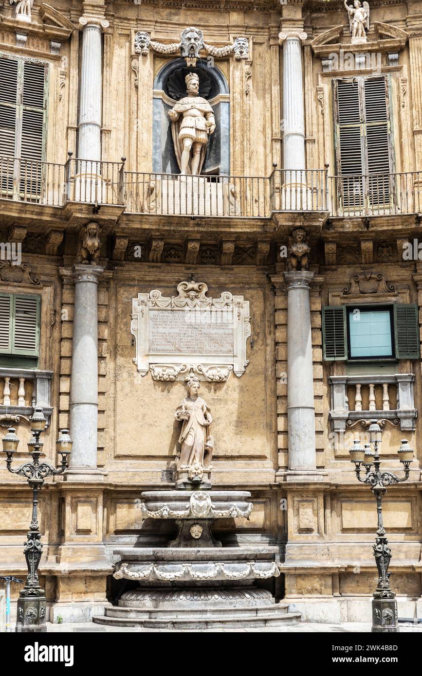Quattro Canti, known as Piazza Vigliena, is a Baroque square in the old ...