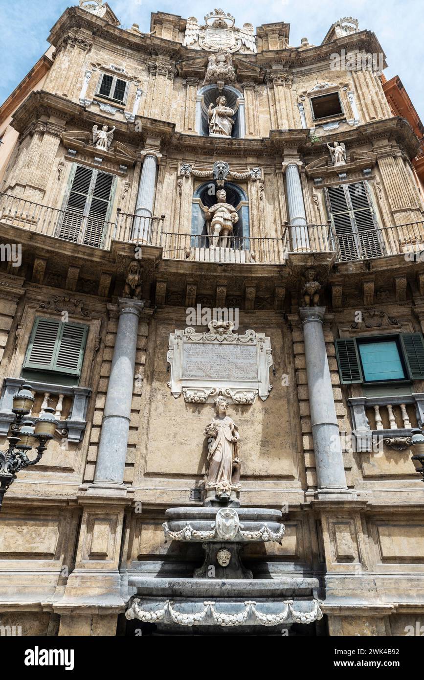 Quattro Canti, known as Piazza Vigliena, is a Baroque square in the old ...