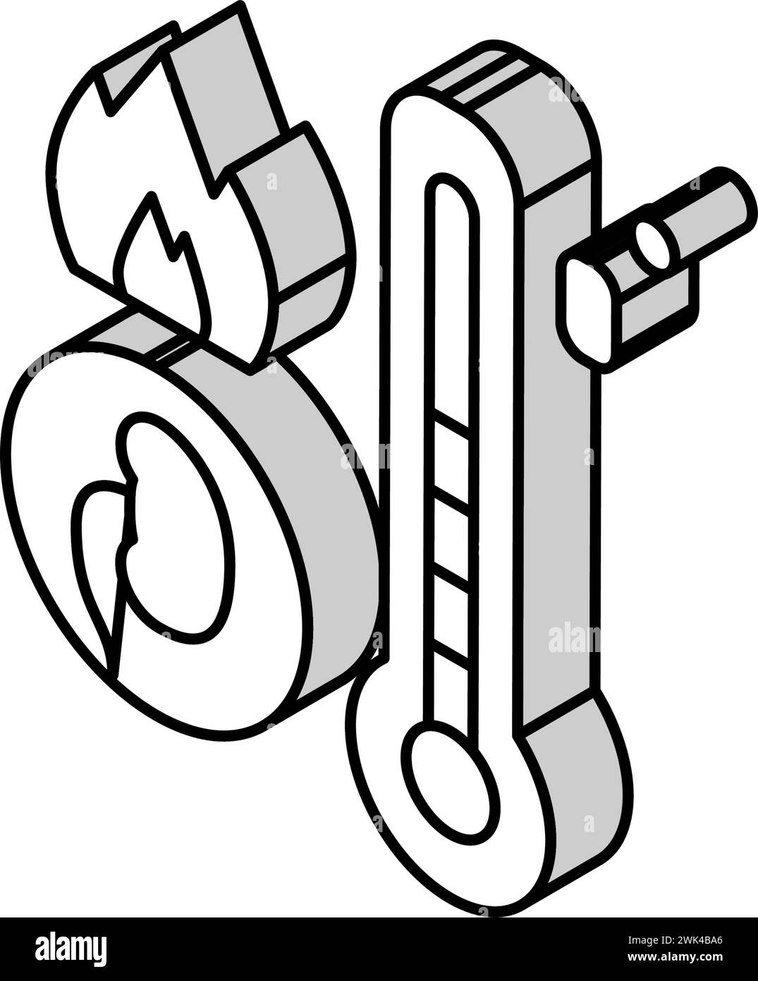 burning pain kidneys isometric icon vector illustration Stock Vector ...