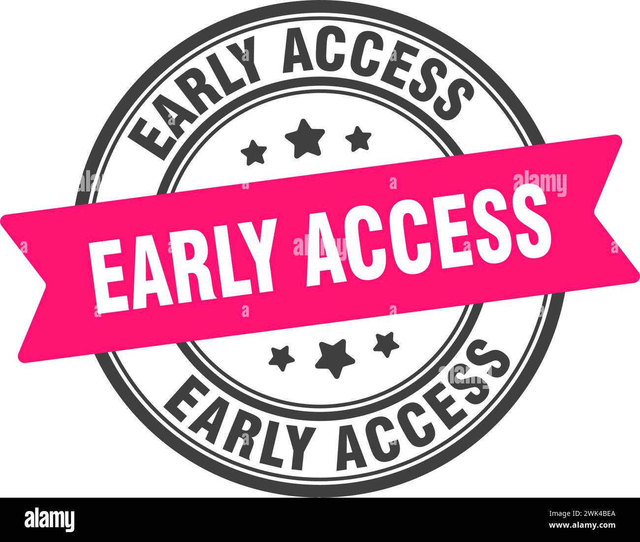 early access stamp. early access round sign. label on transparent ...