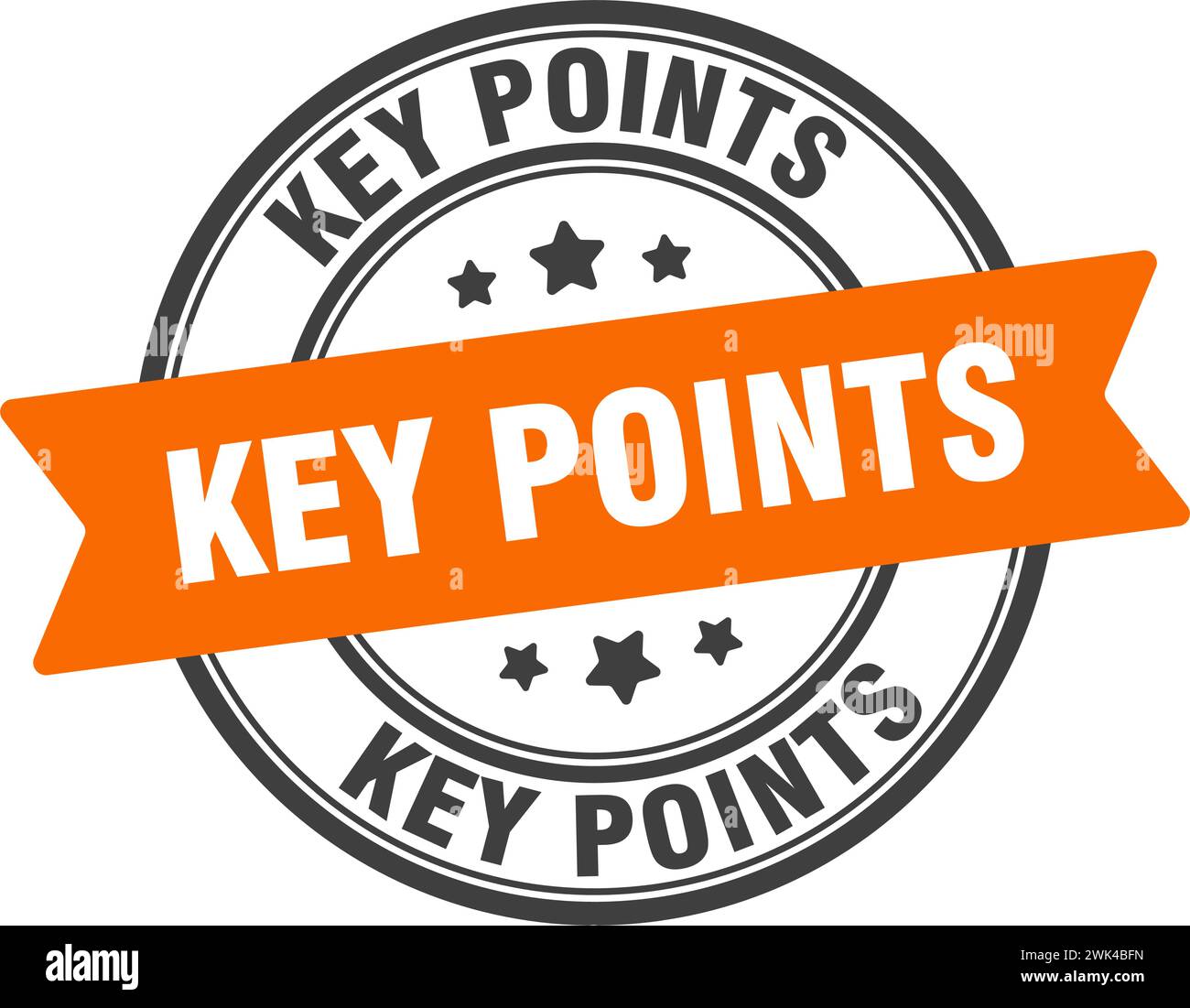 key points stamp. key points round sign. label on transparent ...