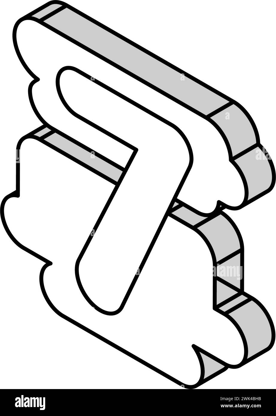 first number isometric icon vector illustration Stock Vector Image ...