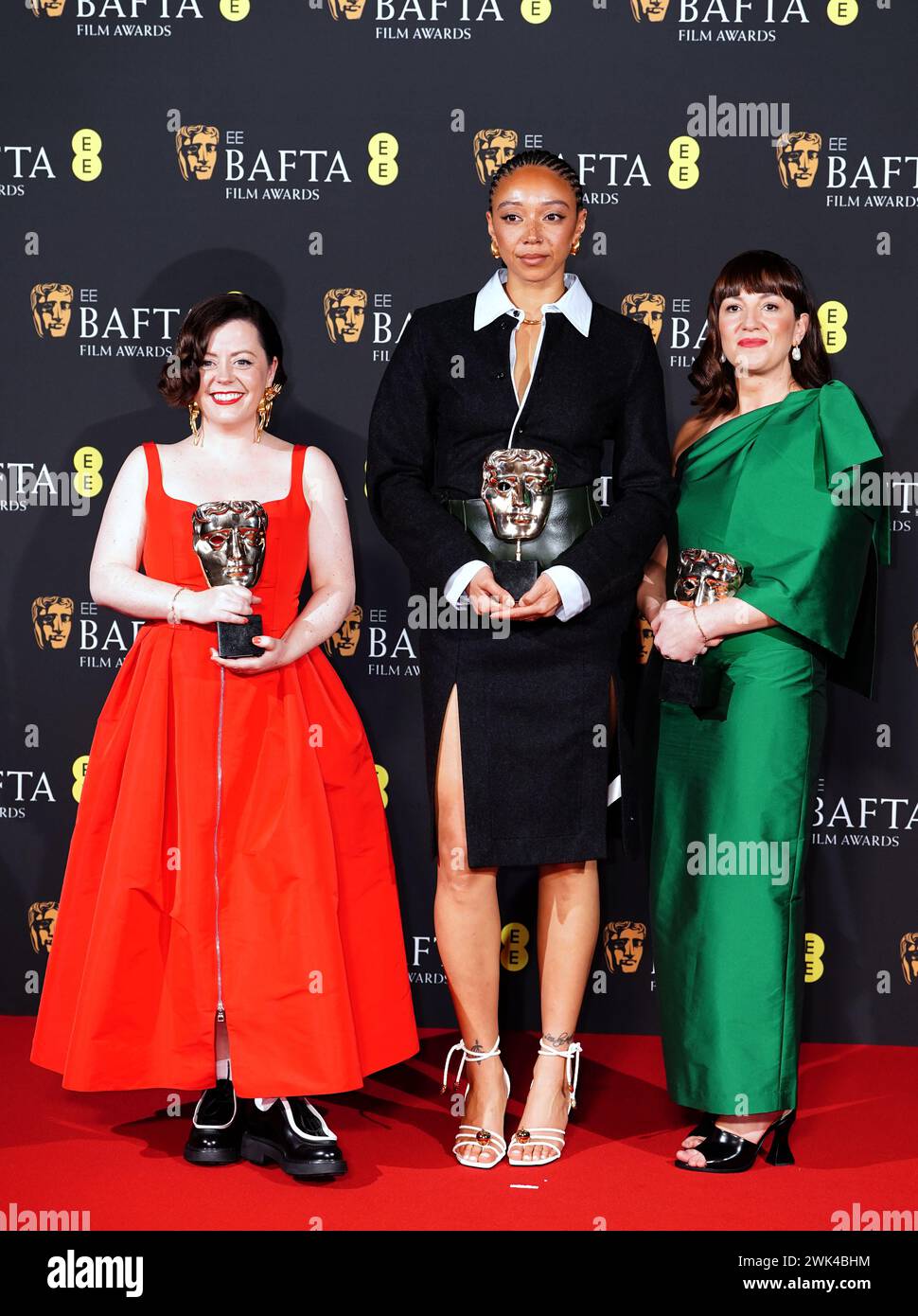 Medb Riordan, Savanah Leaf and Shirley O'Connor in the press room after ...