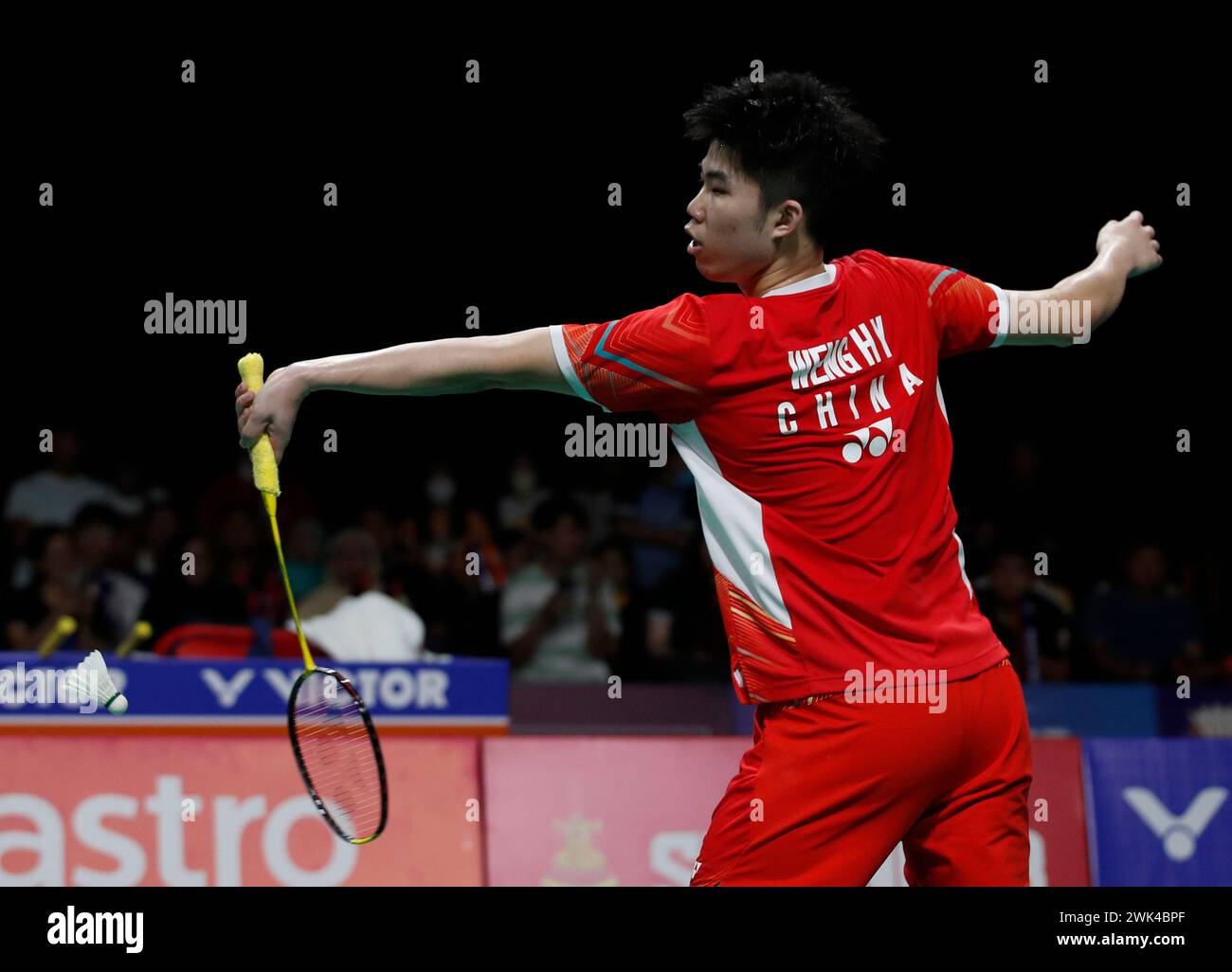 Kuala Lumpur, Malaysia. 18th Feb, 2024. Weng Hong Yang of China plays ...