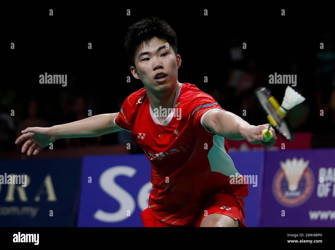 Kuala Lumpur, Malaysia. 18th Feb, 2024. Weng Hong Yang of China plays ...