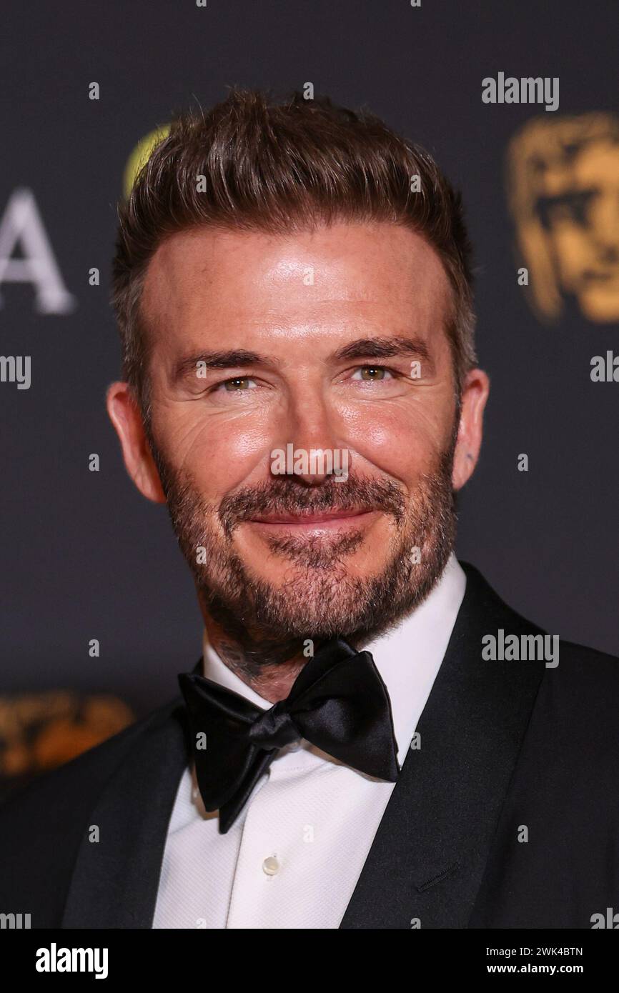 David Beckham poses for photographers at the 77th British Academy Film ...