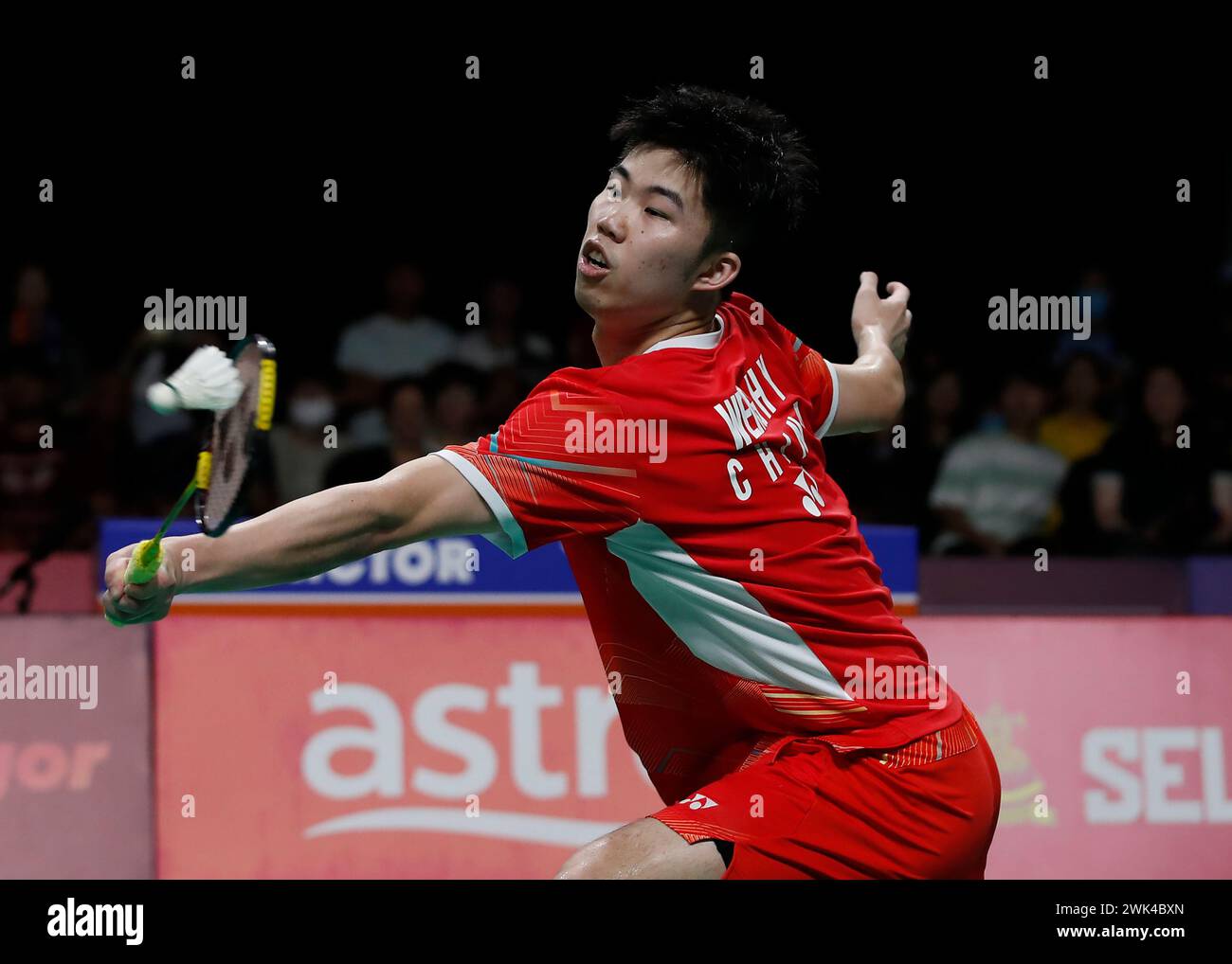 Kuala Lumpur, Malaysia. 18th Feb, 2024. Weng Hong Yang of China plays ...