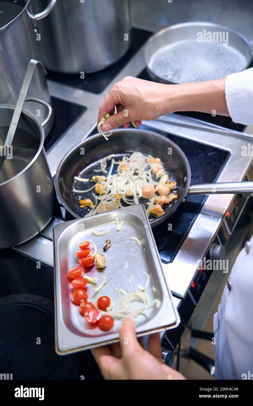 Top view man frying hi-res stock photography and images - Alamy