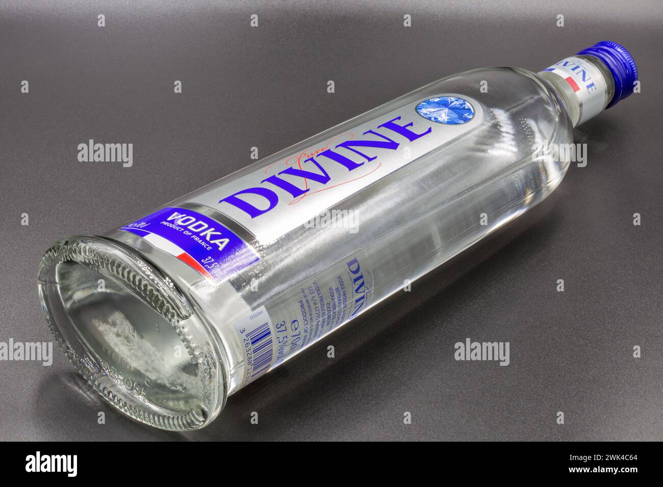 Kyiv, Ukraine - July 14, 2022: Studio shoot of Divine pure French vodka ...