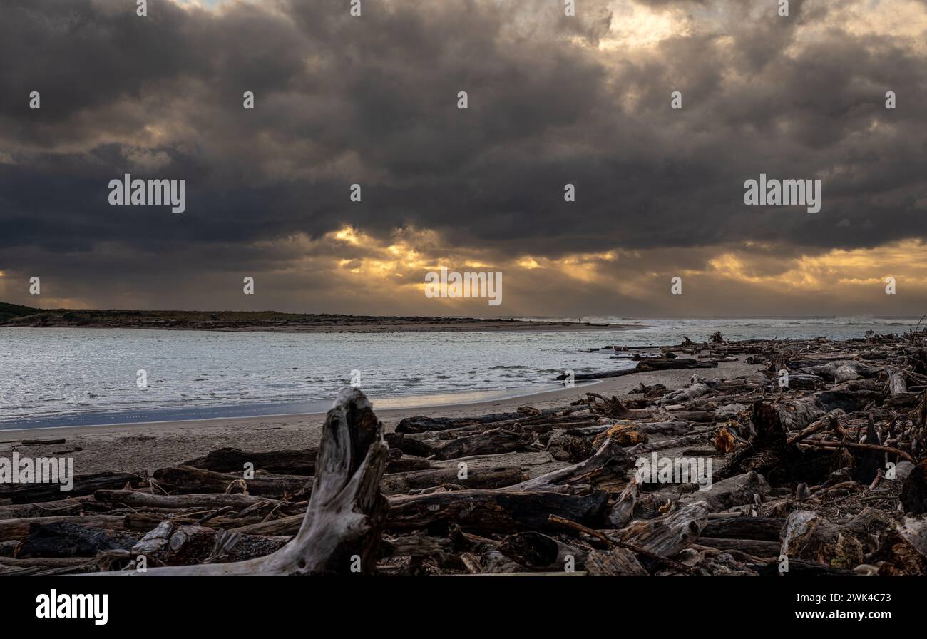 Beach sunset cloudy sky grey hi-res stock photography and images - Alamy