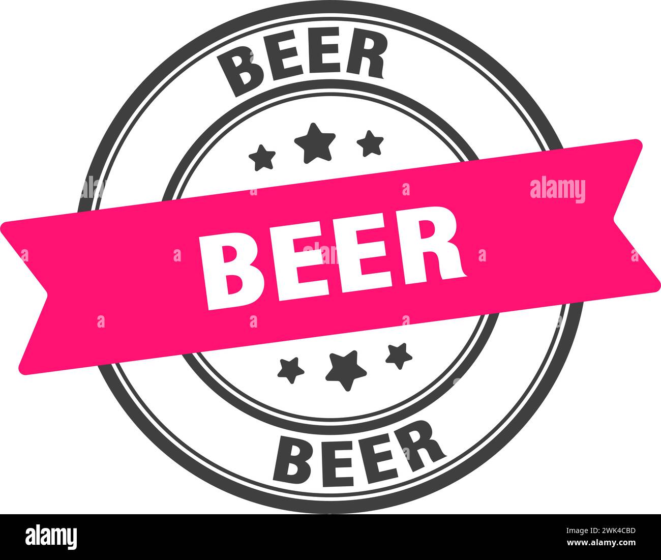 beer stamp. beer round sign. label on transparent background Stock ...