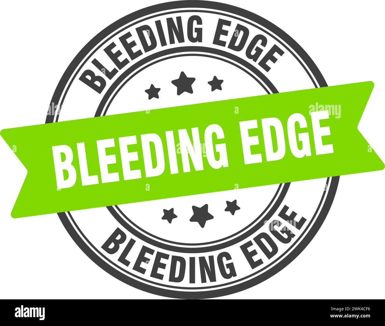 bleeding edge stamp. bleeding edge round sign. label on transparent ...
