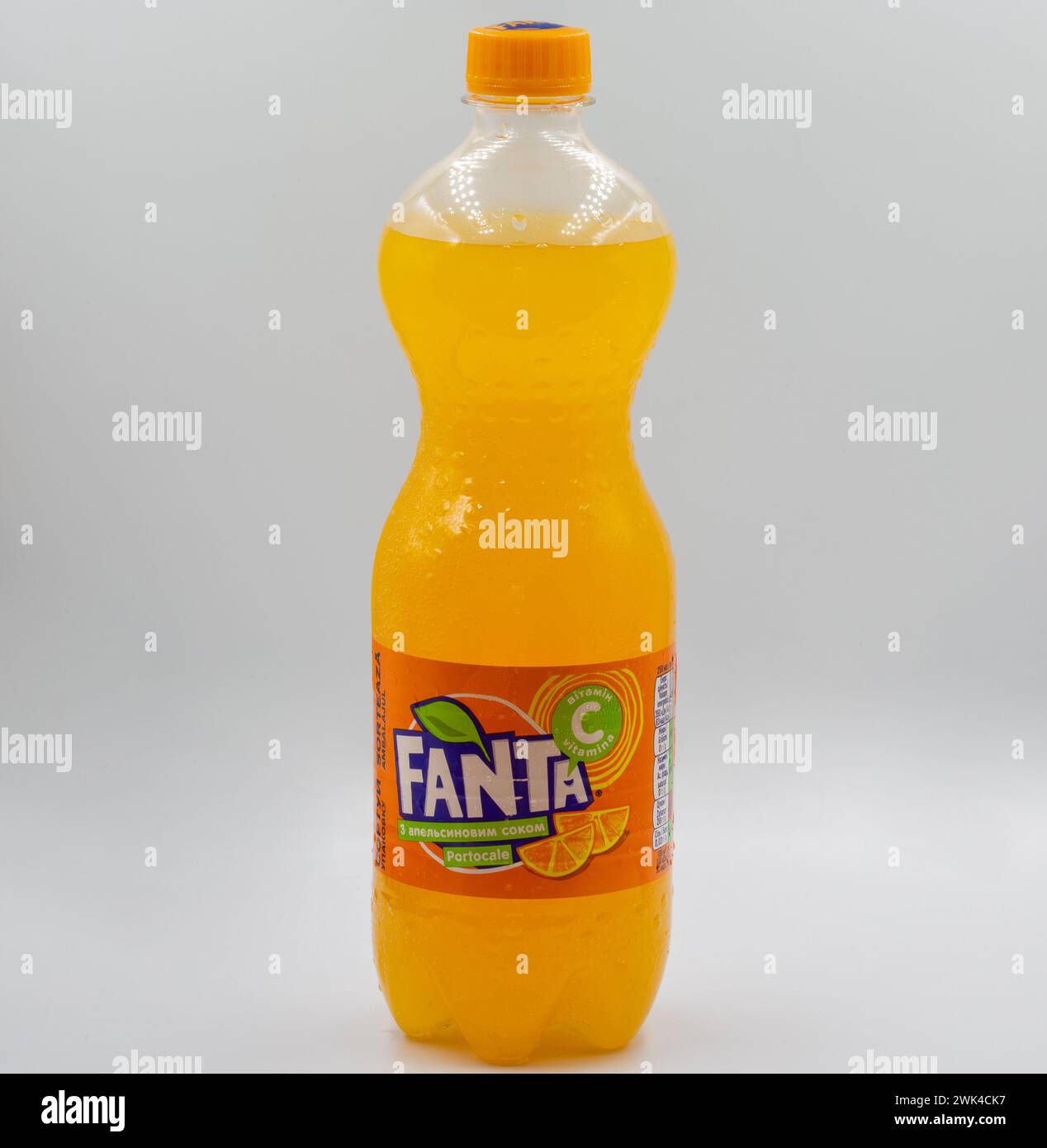 Kyiv, Ukraine - September 16, 2023: Fanta sweet soft drink in plastic ...