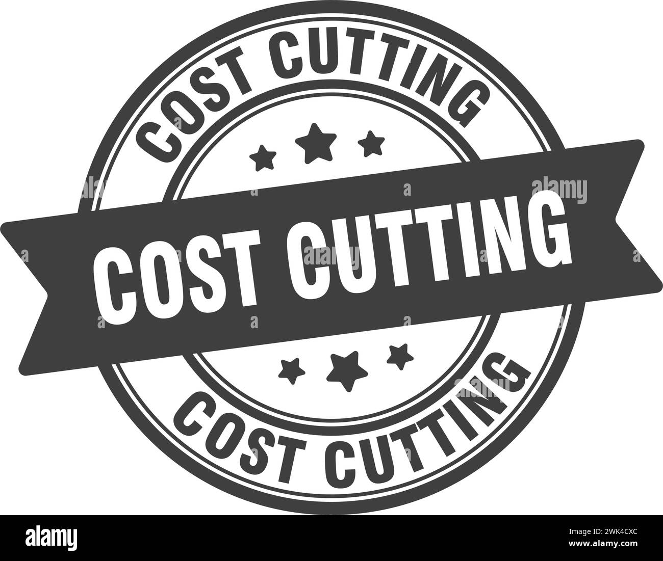 cost cutting stamp. cost cutting round sign. label on transparent ...
