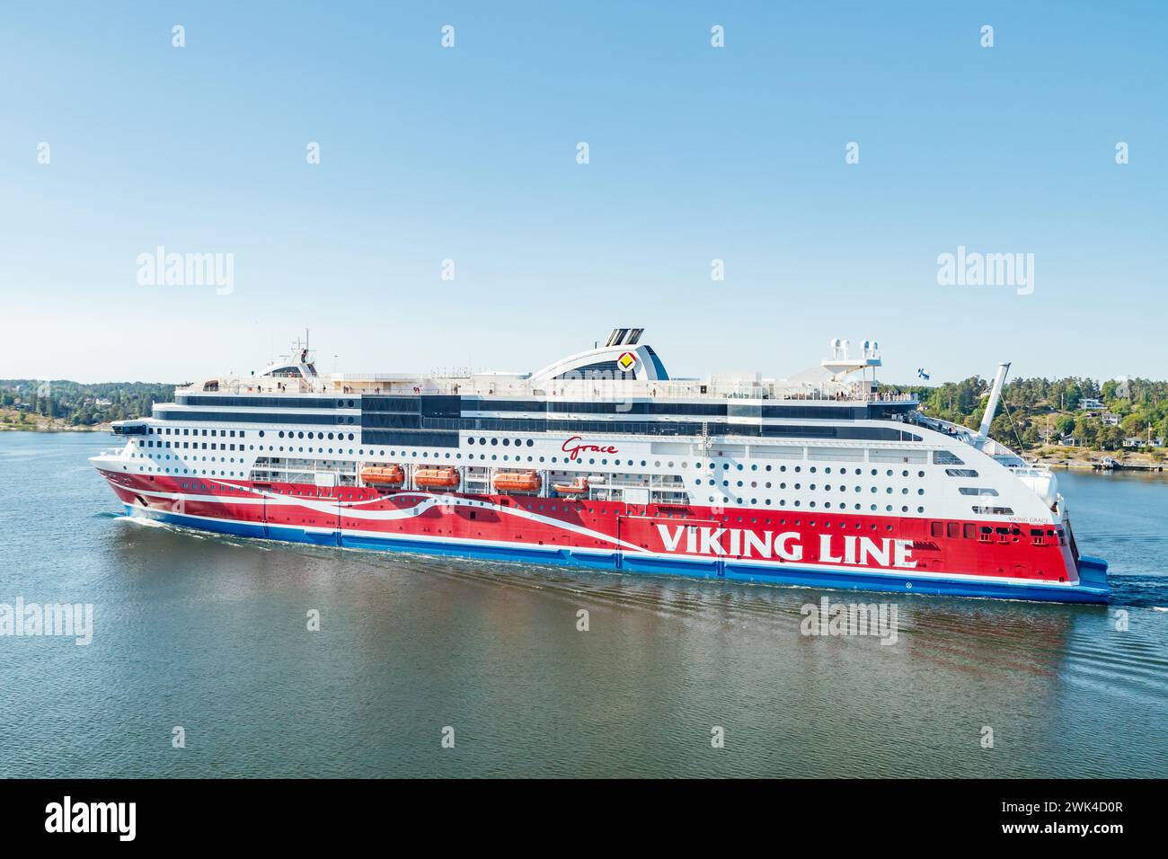 Stockholm, Sweden - 13 June 2023: Ferry Viking Line Grace in the Baltic ...