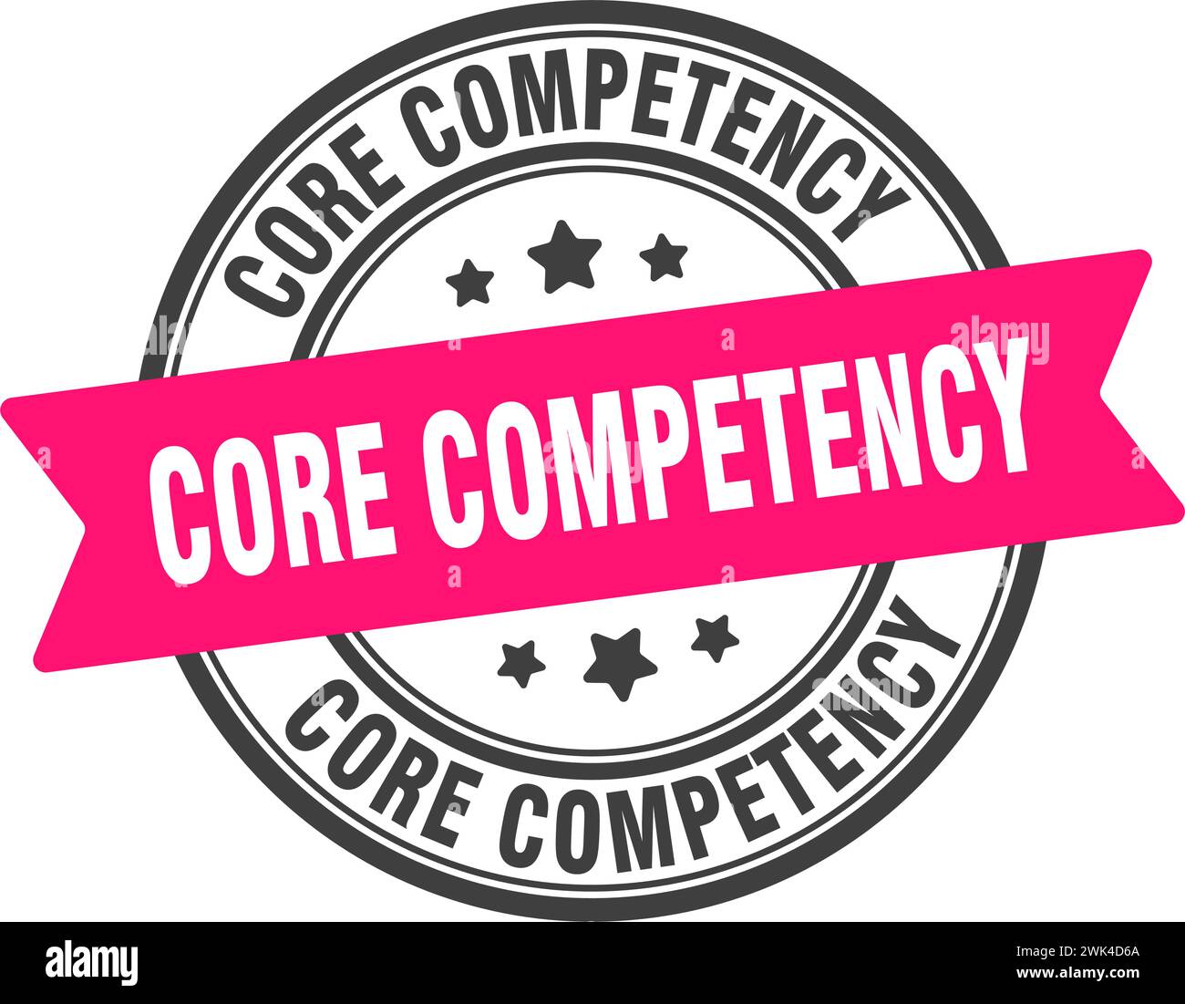 core competency stamp. core competency round sign. label on transparent ...