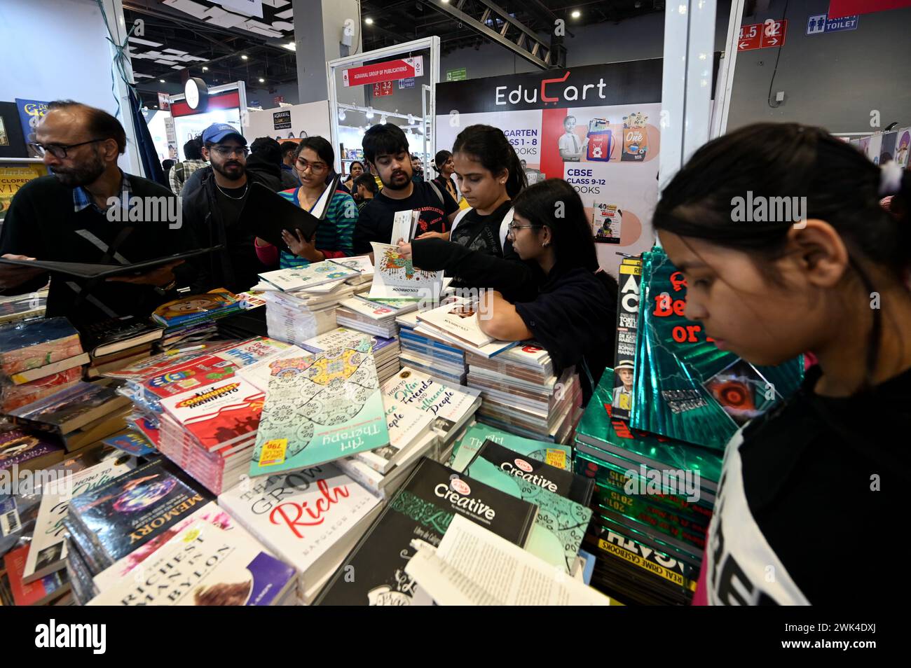 NEW DELHI, INDIA -FEBRUARY 18: People in large numbers visit the World ...