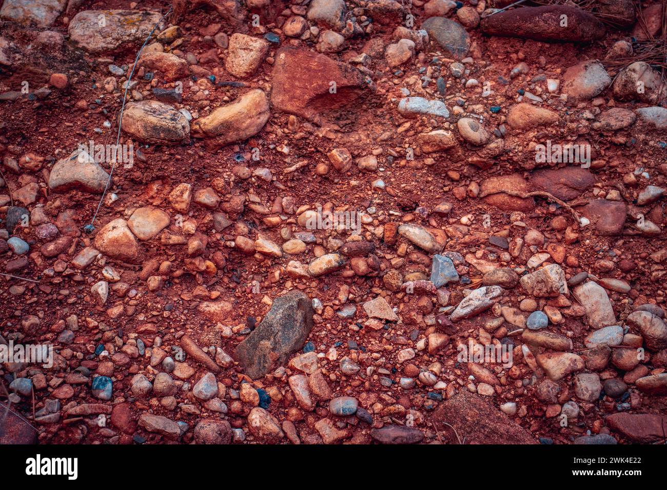 Soil with stones, clay layers photo. Slice of sand with layers of ...