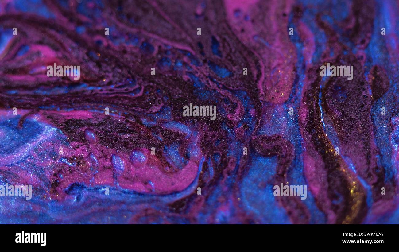 Glitter ink spill oil paint hi-res stock photography and images - Alamy