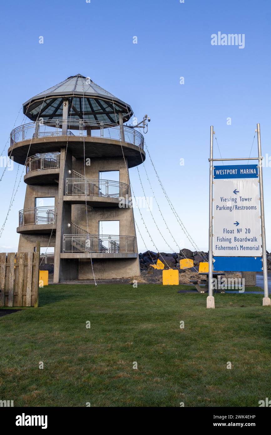 Westport WA USA - Feb 6 2024 - Viewing Tower structure Stock Photo - Alamy