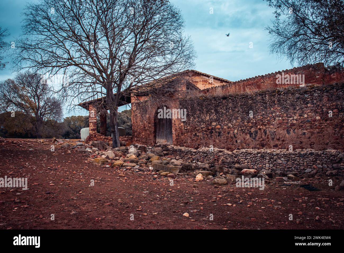 Farming house in the countryside of a small village in Catalonia ...
