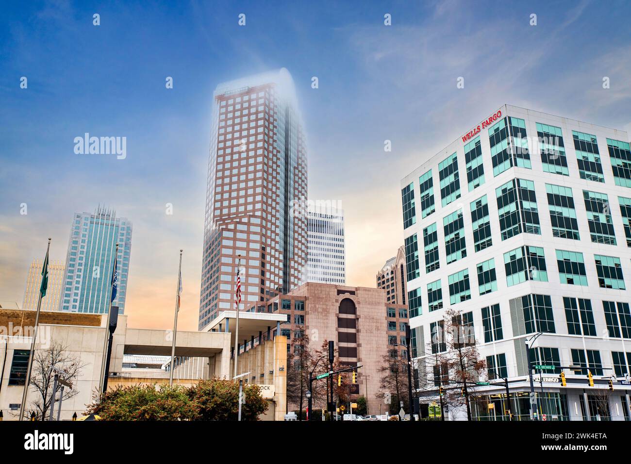 Charlotte, NC, USA - 12-27-2023: Charlotte modern city center ...