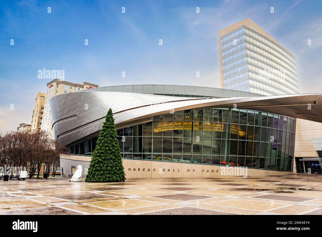 Charlotte, NC, USA - 12-27-2023: NASCAR Hall Of Fame building exterior ...