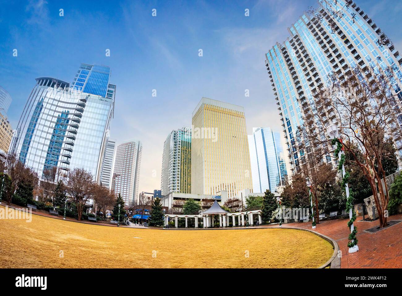 Charlotte, NC, USA - 12-27-2023: Charlotte modern city center ...