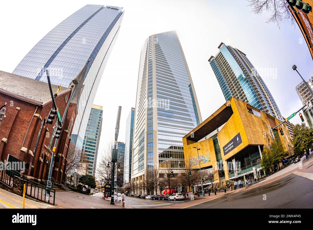 Charlotte, NC, USA - 12-27-2023: Charlotte modern city center ... Charlotte, NC, USA - 12-27-2023: Charlotte modern city center ...