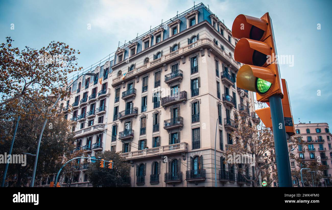 Old apartment building near road. Beautiful urban scenery photography ...