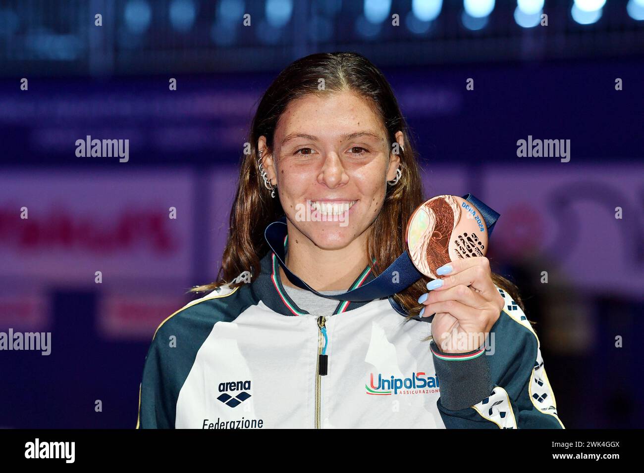Doha, Qat. 18th Feb, 2024. Sara Franceschi (ITA) wins bronze medal in ...