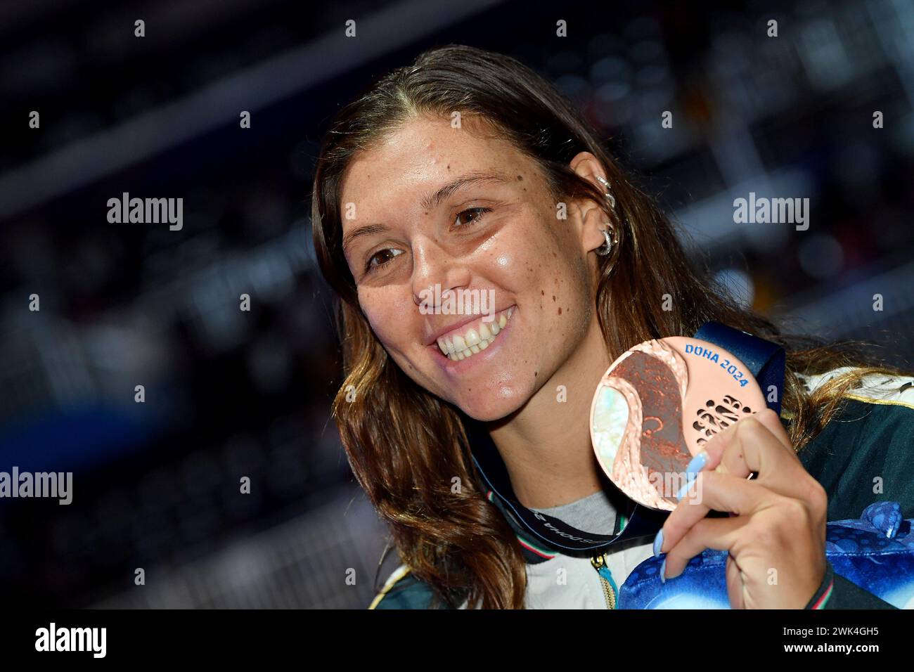Doha, Qat. 18th Feb, 2024. Sara Franceschi (ITA) wins bronze medal in ...