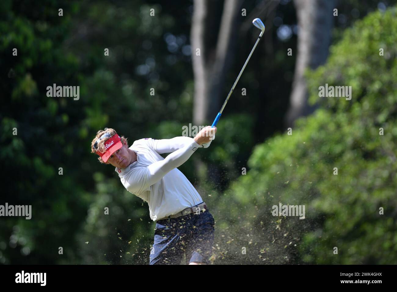 SERDANG - FEB 18: Jared Du Toit of Canada shot his tee at the 2nd hole ...