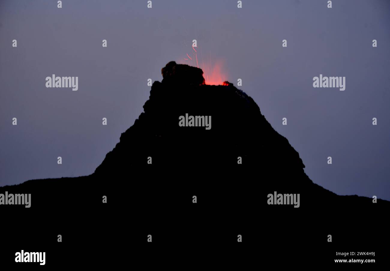 Erta Ale is a chain of volcanoes located in the Afar Triangle, Ethiopia ...