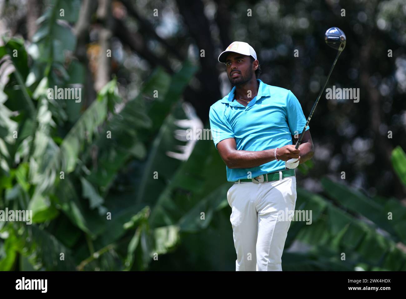 SERDANG - FEB 18: Khavis Varadan of Malaysia shot his tee at the 18th ...