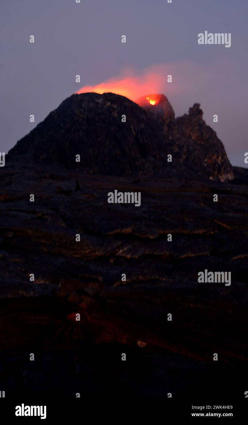 Erta Ale is a chain of volcanoes located in the Afar Triangle, Ethiopia ...
