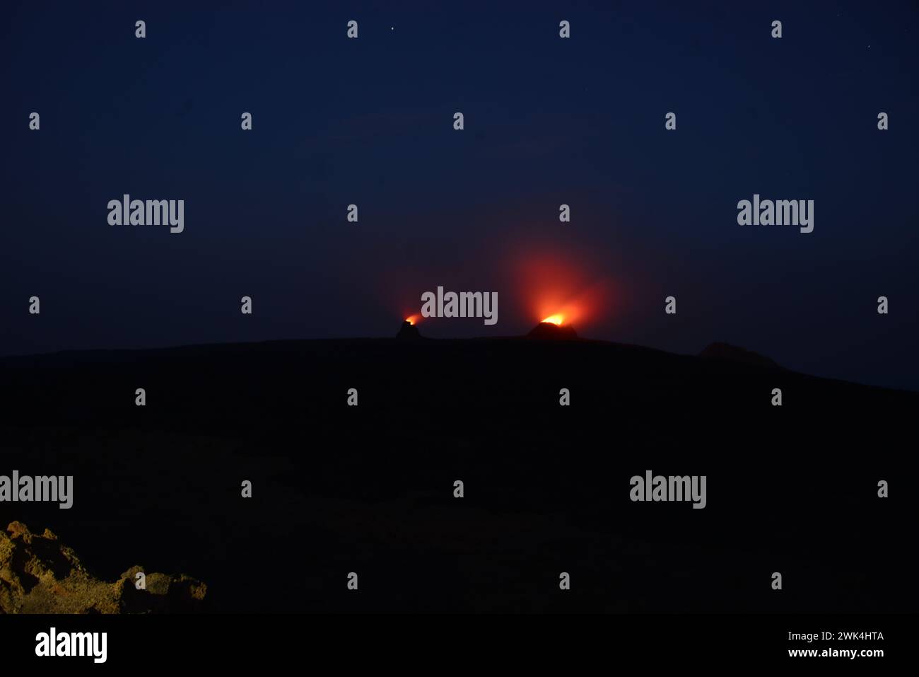 Erta Ale is a chain of volcanoes located in the Afar Triangle, Ethiopia ...