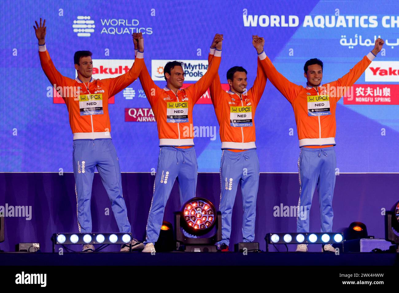 DOHA, QATAR - FEBRUARY 18: finisht second Kai van Westering of the ...