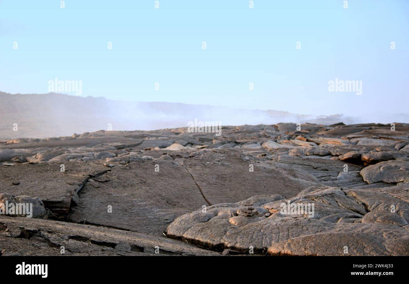 Erta Ale is a chain of volcanoes located in the Afar Triangle, Ethiopia ...