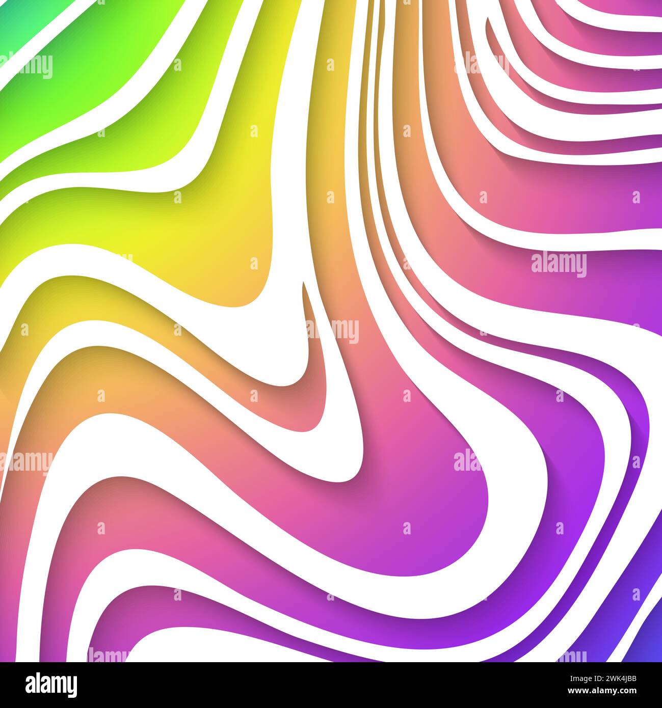 Wave. Rainbow Background. Fluid Shapes. Wave Pattern. Summer Poster ...