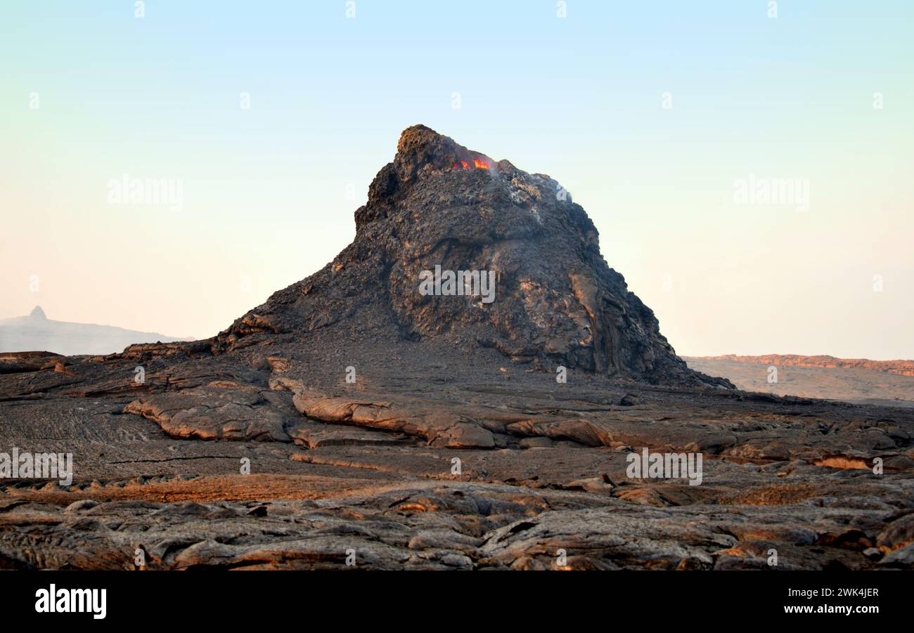 Erta Ale is a chain of volcanoes located in the Afar Triangle, Ethiopia ...