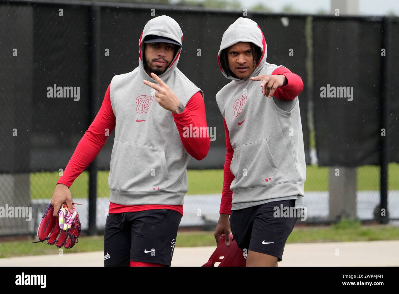 Washington Nationals' Luis Garcia Jr., left, and teammate CJ Abrams ... Washington Nationals' Luis Garcia Jr., left, and teammate CJ Abrams ...