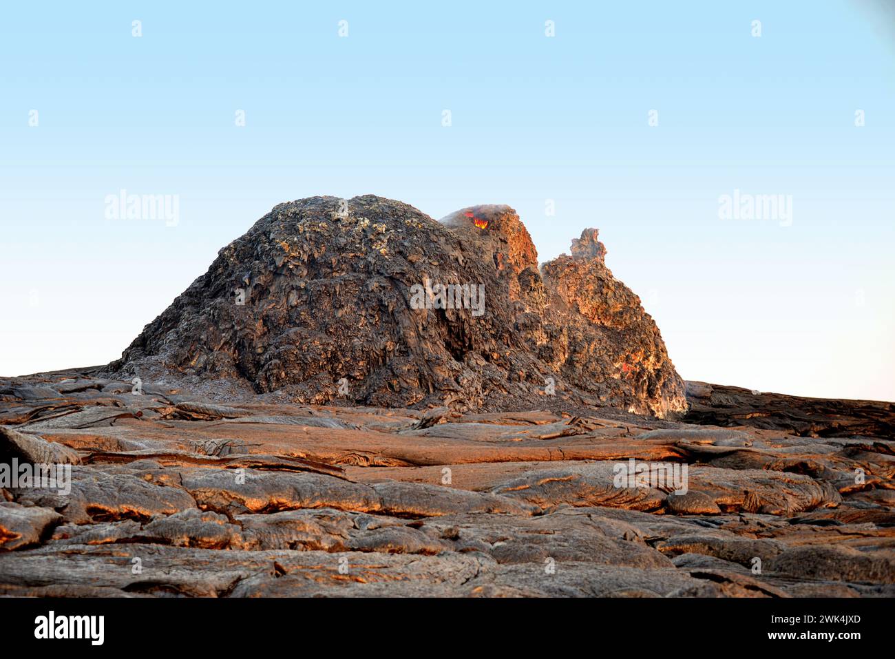 Erta Ale is a chain of volcanoes located in the Afar Triangle, Ethiopia ...