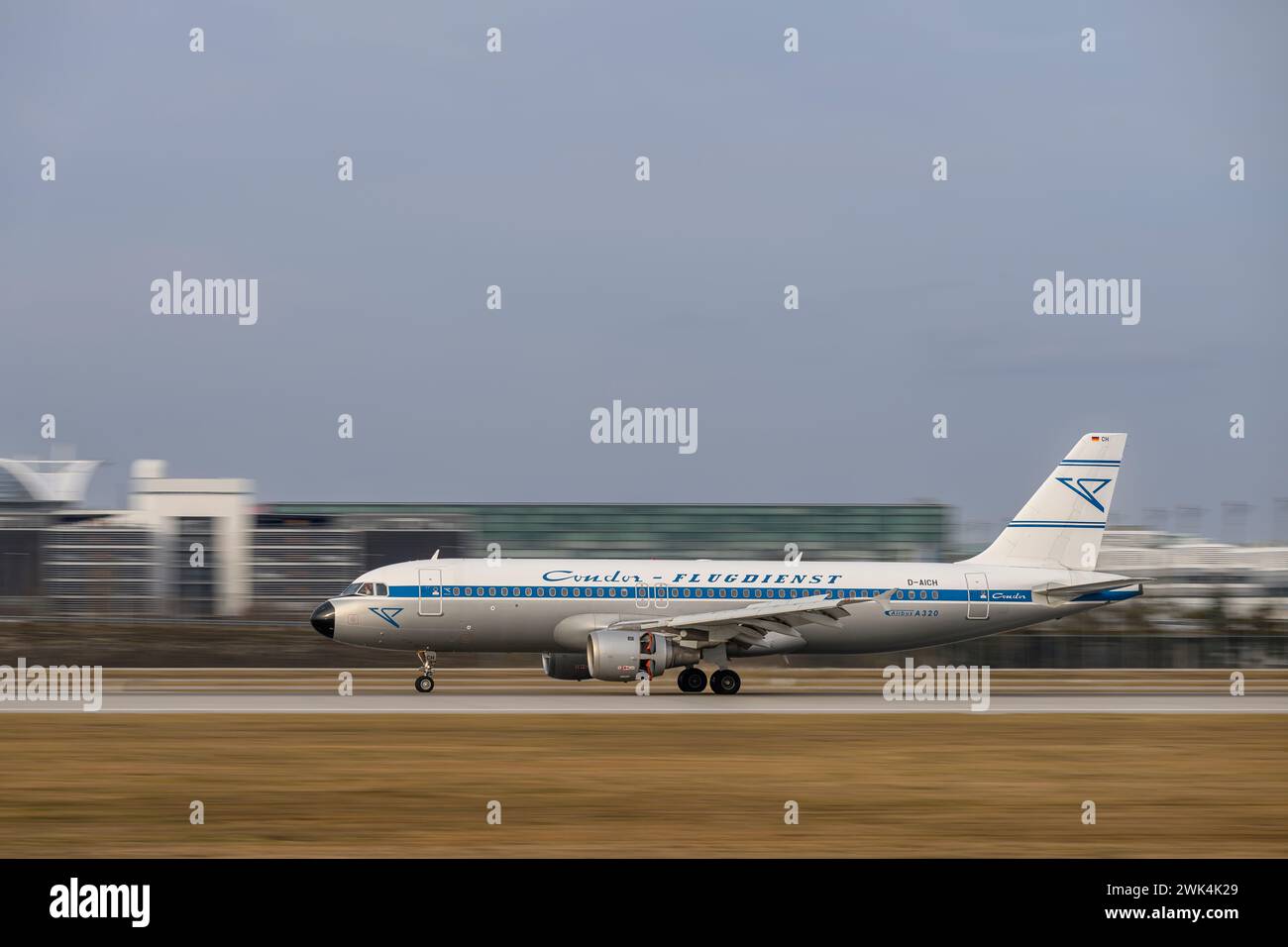 Munich, Germany - February 18. 2024 : Condor Airbus A320-212 with the ...