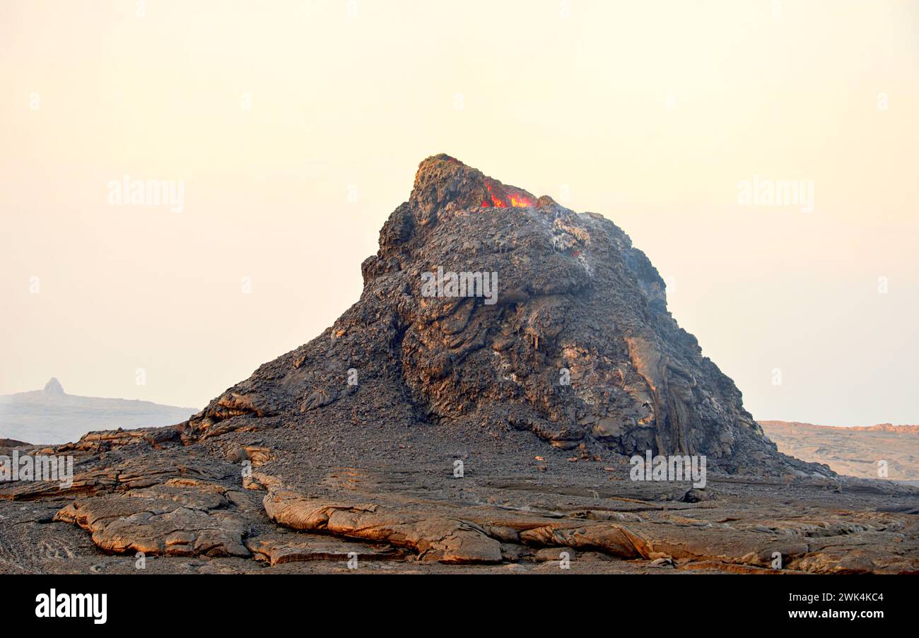 Erta Ale is a chain of volcanoes located in the Afar Triangle, Ethiopia ...