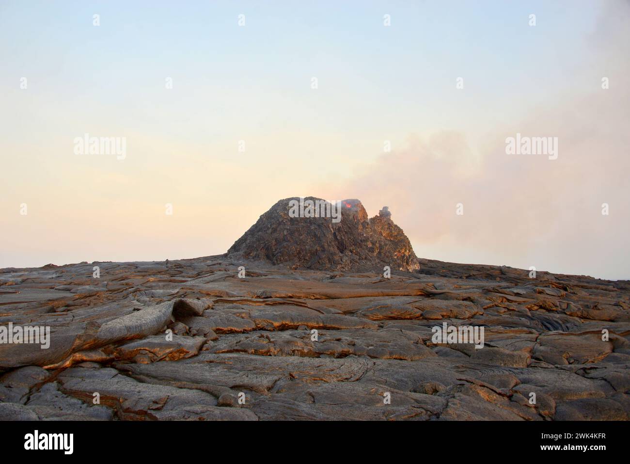 Erta Ale is a chain of volcanoes located in the Afar Triangle, Ethiopia ...