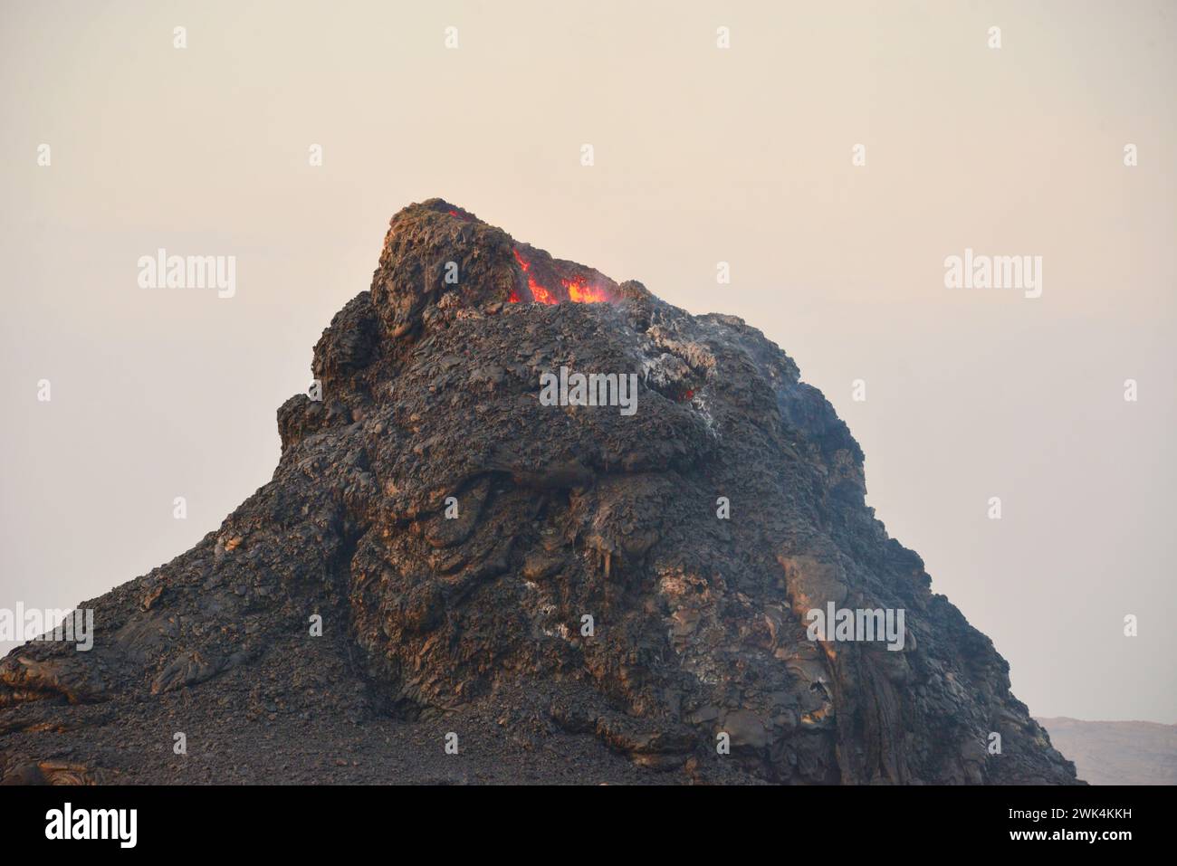 Erta Ale is a chain of volcanoes located in the Afar Triangle, Ethiopia ...